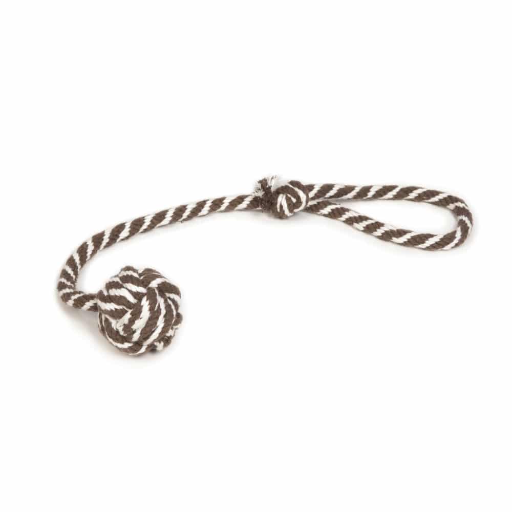 Beeztees Ball on Cord Brown Beige 50cm - Sherries Estates