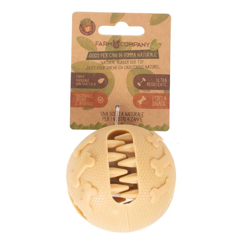 Non-Treated Natural Rubber Snack Ball 7.5 cm - Sherries Estates