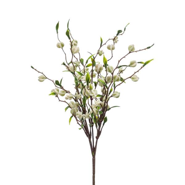 Artificial Crab Berry Bush 28cm White - Sherries Estates