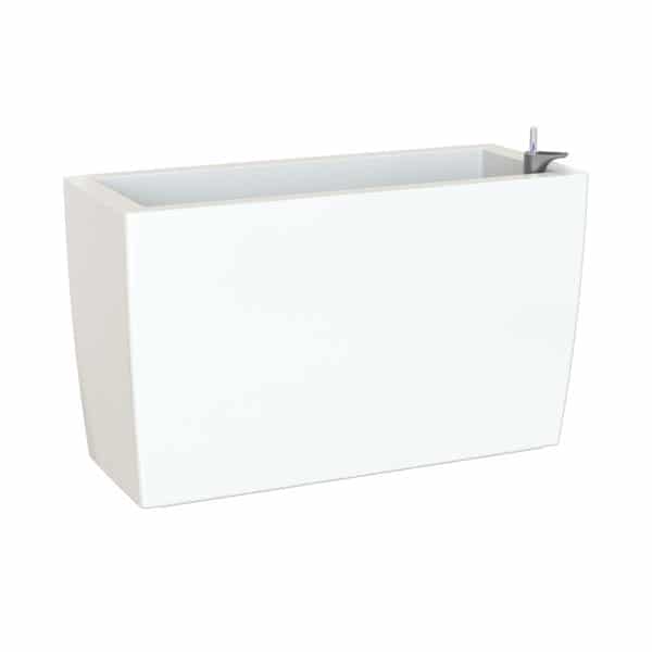 Marbella Plant Box 76cm Self Wat System White - Sherries Estates
