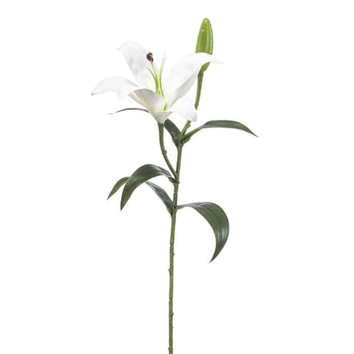 Artificial Lily Spray White 56cm - Sherries Estates